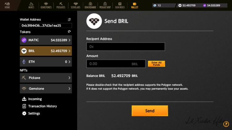 Hướng dẫn đào và kiếm tiền trên Game Brilliantcrypto miễn phí